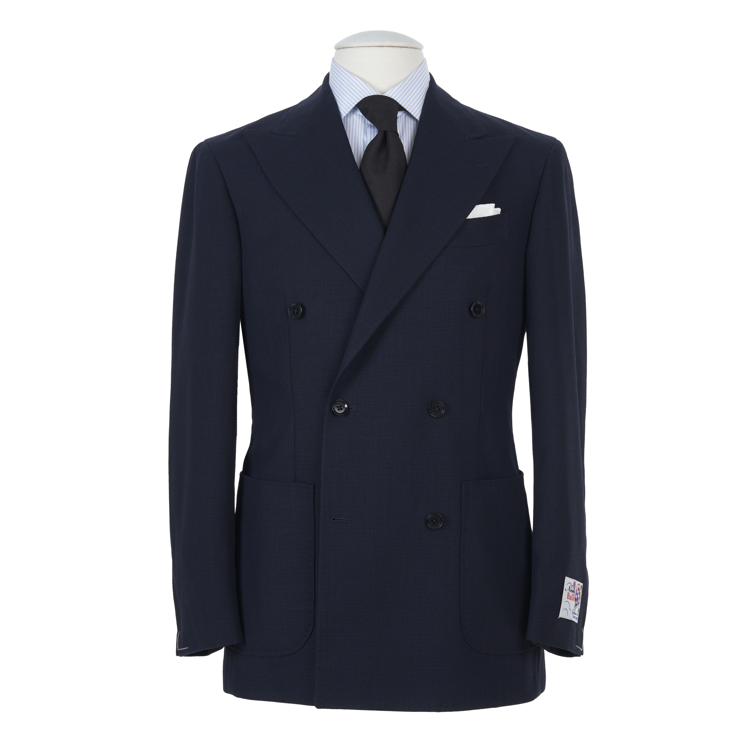 Ring Jacket Double Breasted Sport Jacket 304F in Navy Wool Hopsack – WJ ...
